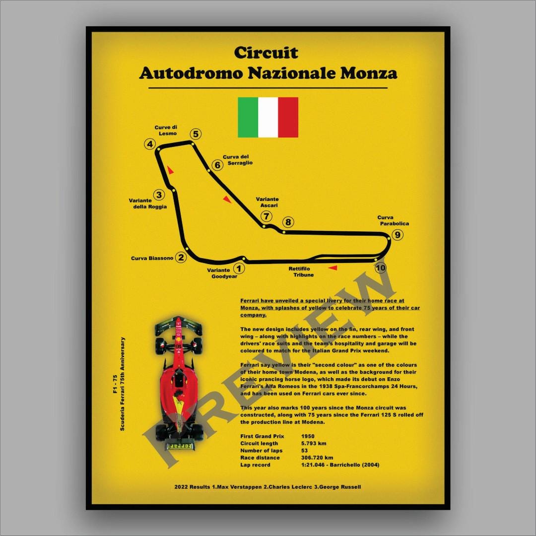 Formula 1 - Ferrari F1 - 75 Scuderia 75th Anniversary 2022 Monza ...