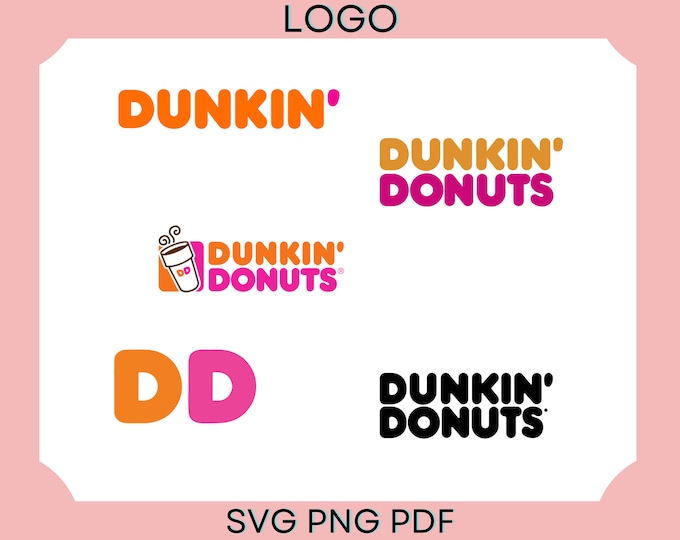 Personalised Dunkin' Donuts Logo | Svg Png Dxf + Font Included | Cricut ...