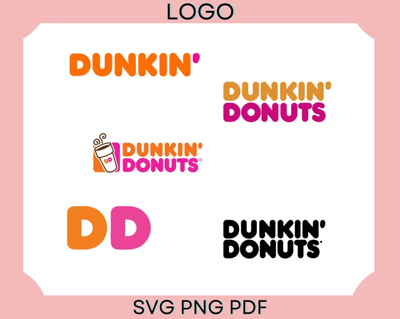 Dunkin Donuts Svg Bundle, Dunkin Donuts Coffee Svg,ddonuts Logo Svg,hot ...