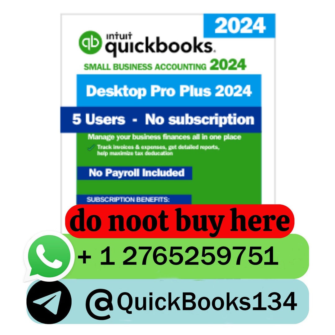 Intuit Quickbooks Desktop Pro 2024 Software for 5 User - Etsy