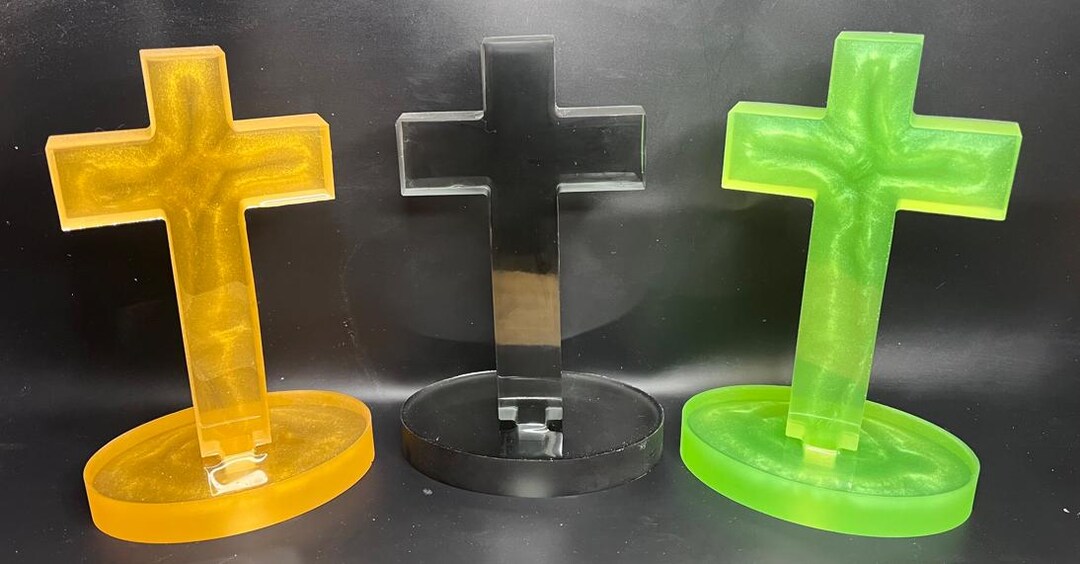 Cross Religious Resin Epoxy Customized Glow in the Dark God You Choose ...