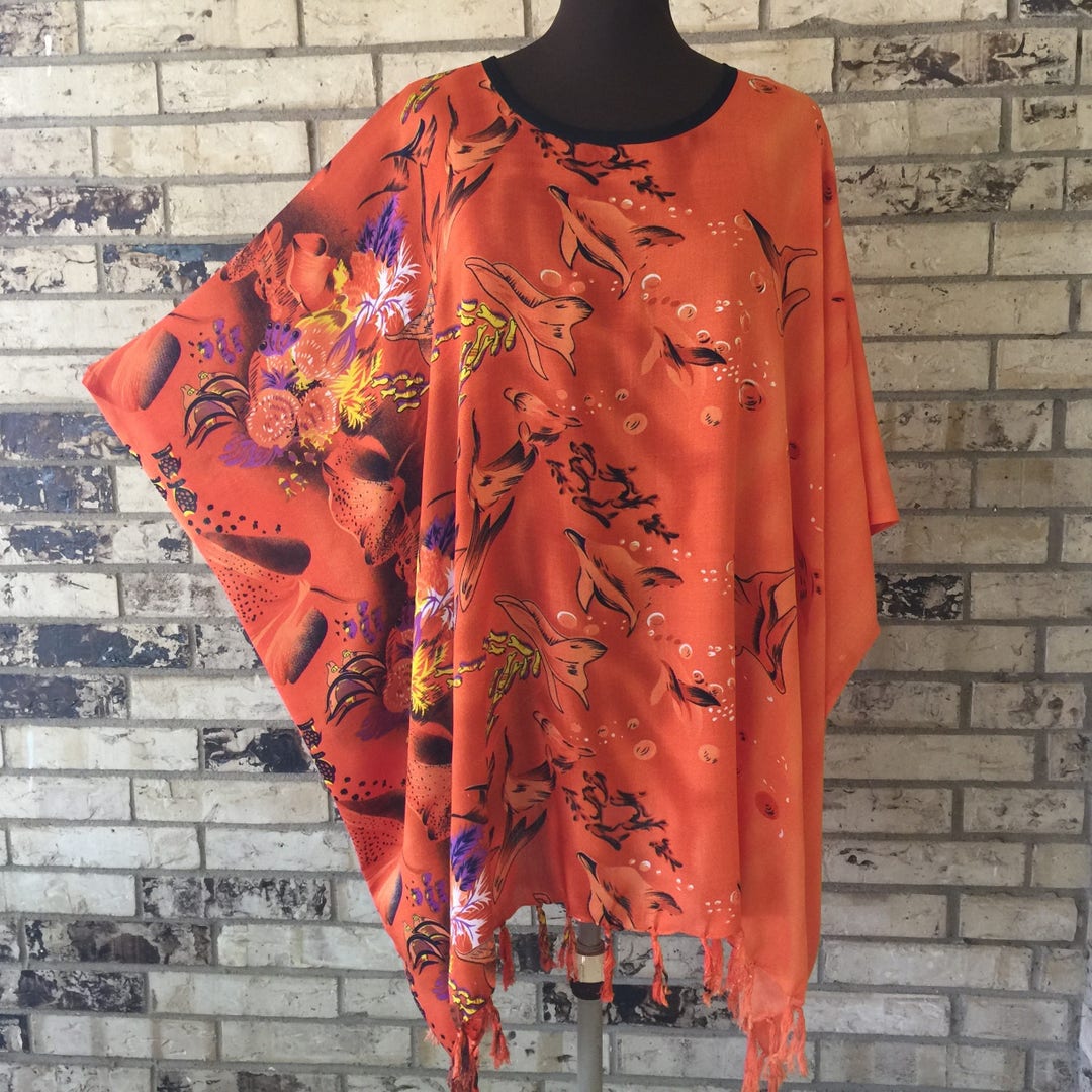 Plus Size Tunic, Aquarium Fish Design, Soft Rayon Fabric - Etsy