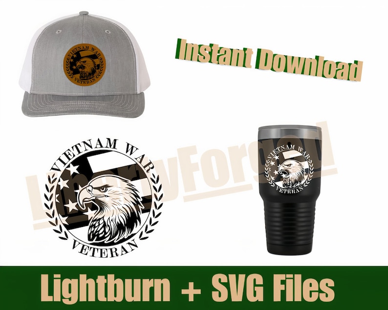Vietnam War Veteran | Lightburn + SVG File | Perfect for Laser ...