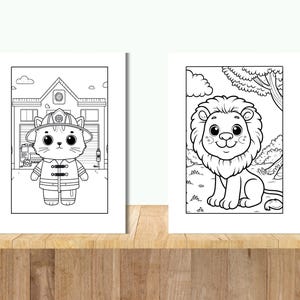 Cute Animal Coloring Pages for Kids and Adults | Animal Coloring Book ...