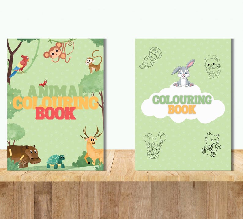Cute Animal Coloring Pages for Kids and Adults | Animal Coloring Book ...