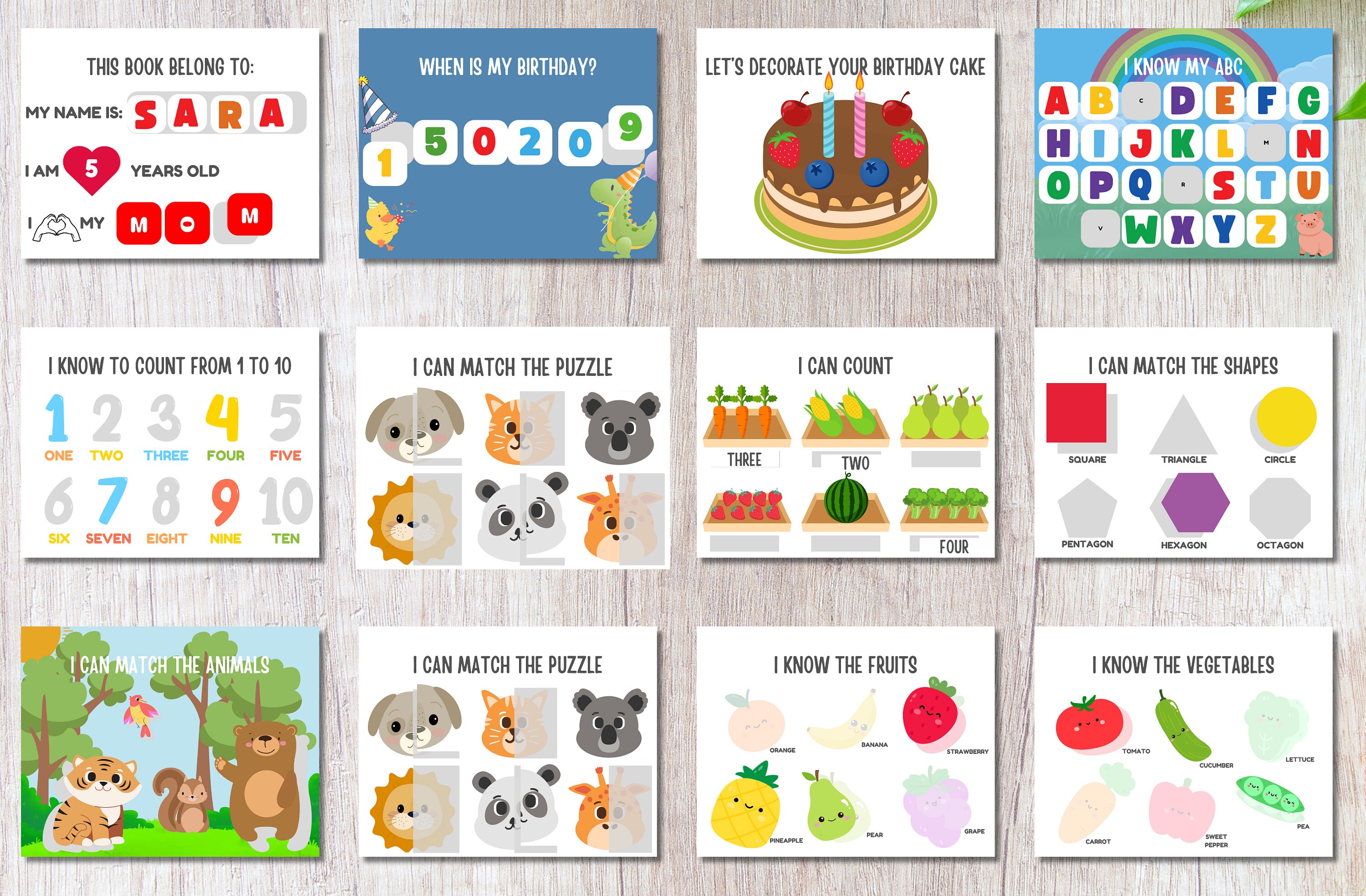 Toddler Busy Book, Toddler Learning Binder, Busy Book Printable ...