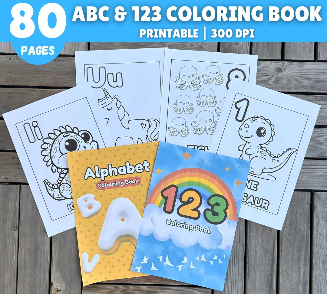 ABC Coloring Book, ABC Coloring Pages, 123 Coloring Book, Preschool ...