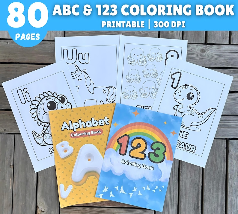 ABC Coloring Book, ABC Coloring Pages, 123 Coloring Book, Preschool ...