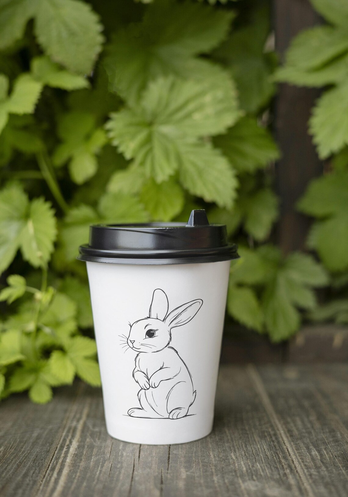 Rabbit Line Art PNG, Easter Bunny Clipart, Bunny Outline DXF, Digital ...