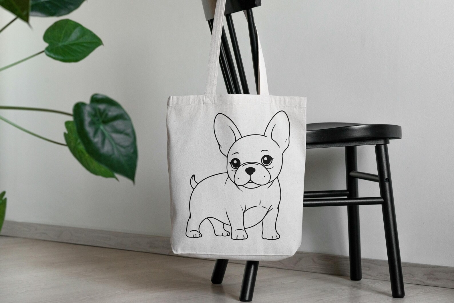 Cute French Bulldog Puppy SVG, Frenchie Line Art, Dog Outline Clipart ...