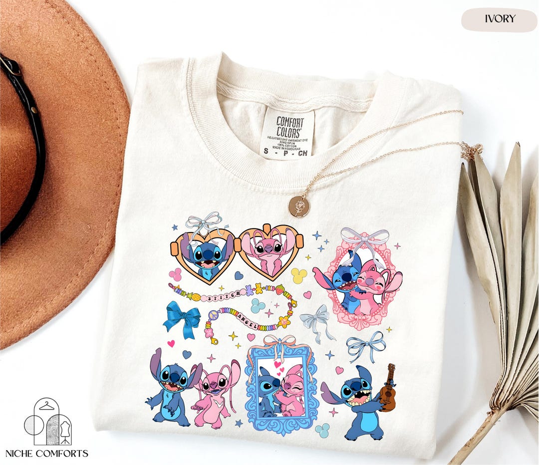 Comfort Colors® Stitch and Angel Shirt, Disney Stitch Shirt, Disneyland ...