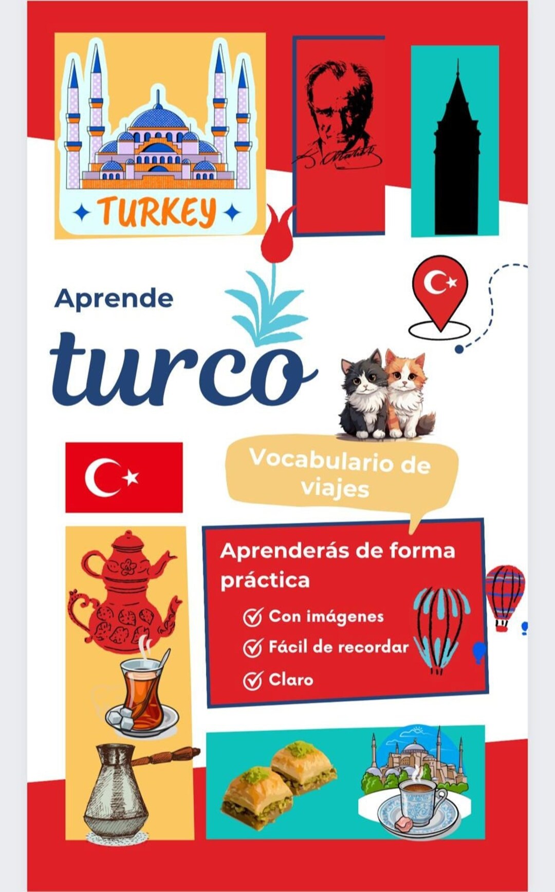 Interactive Turkish and Spanish Learning Cards - Etsy