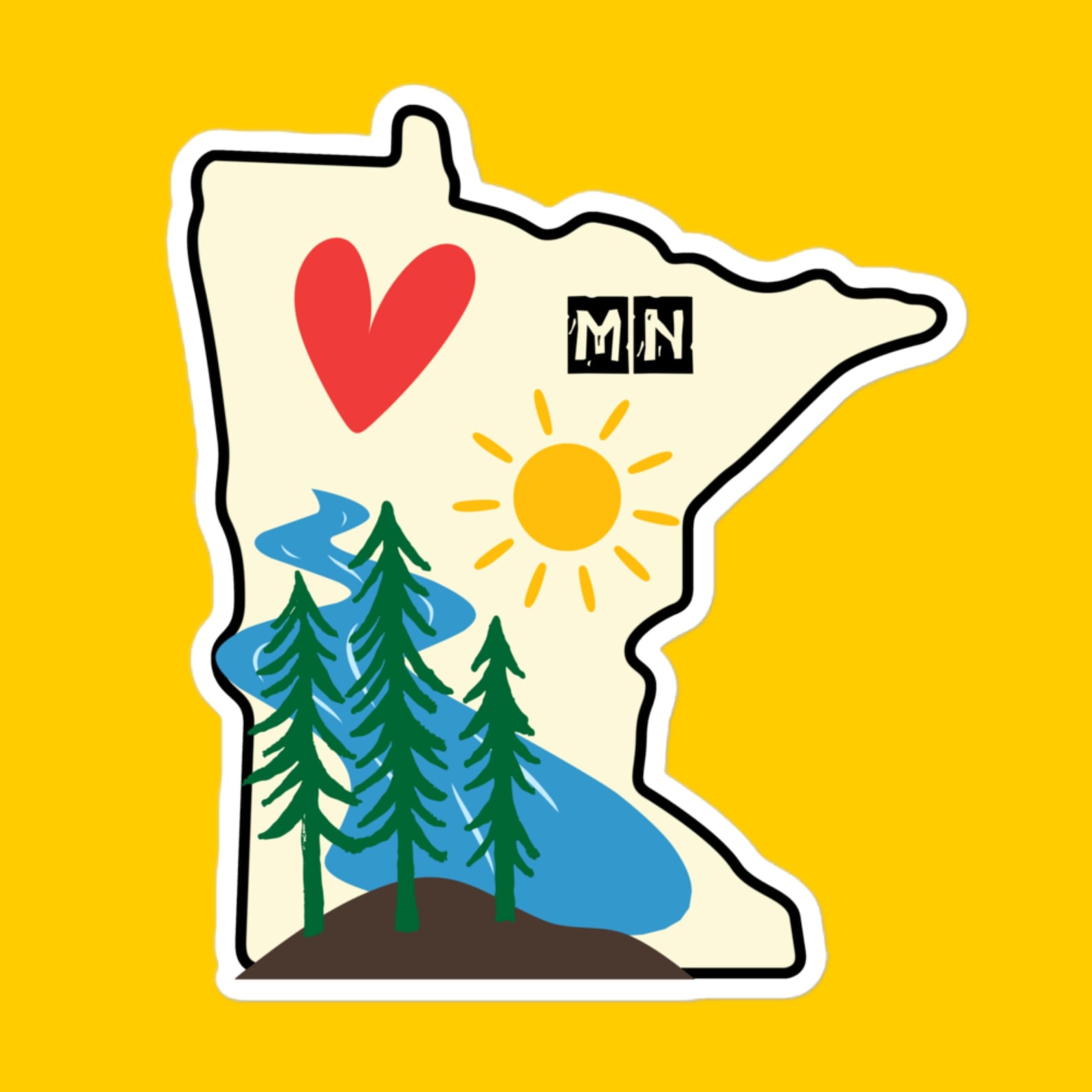 Minnesota Nature Lovers Decal - Fun Sticker Gift for Minnesota ...