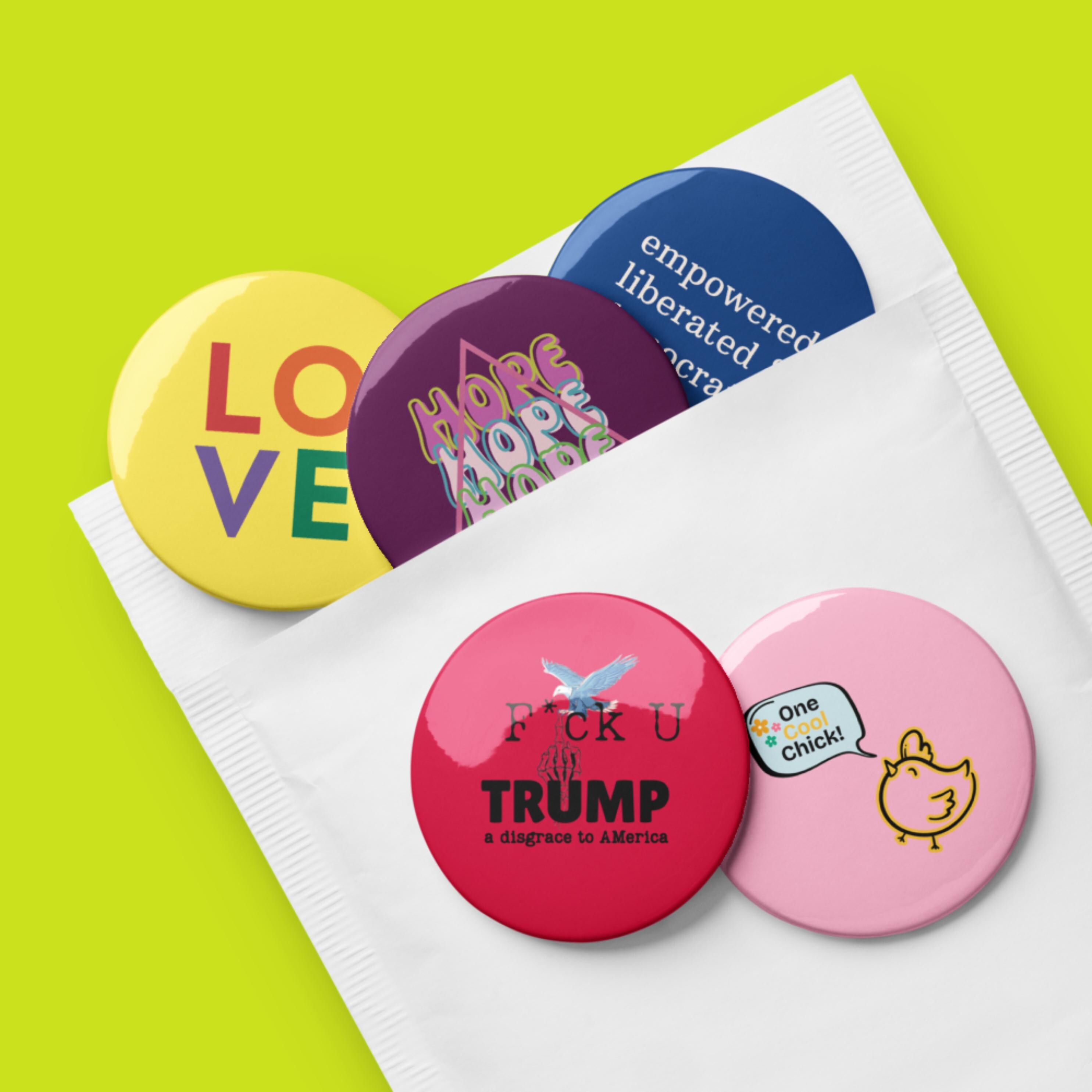 Social Justice Button Pins - Anti Trump Political Protest Accessories ...