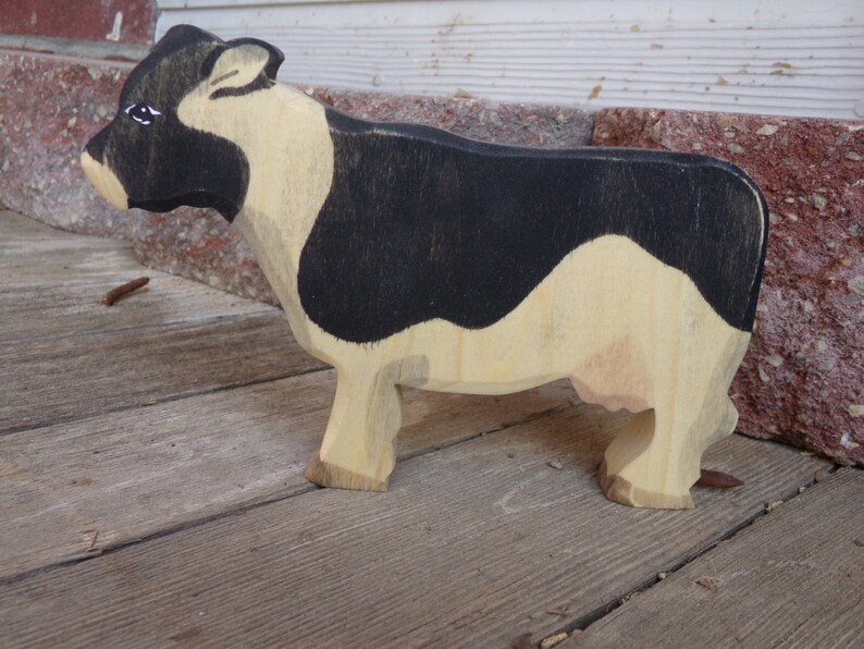 Three Wooden Toy Cows Waldorf Style. American Mid West Hand - Etsy