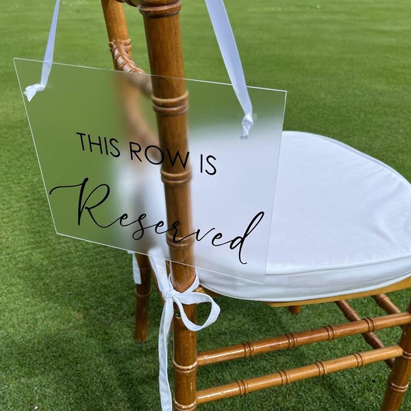 Acrylic Hanging Reserved Seating Signs - Etsy