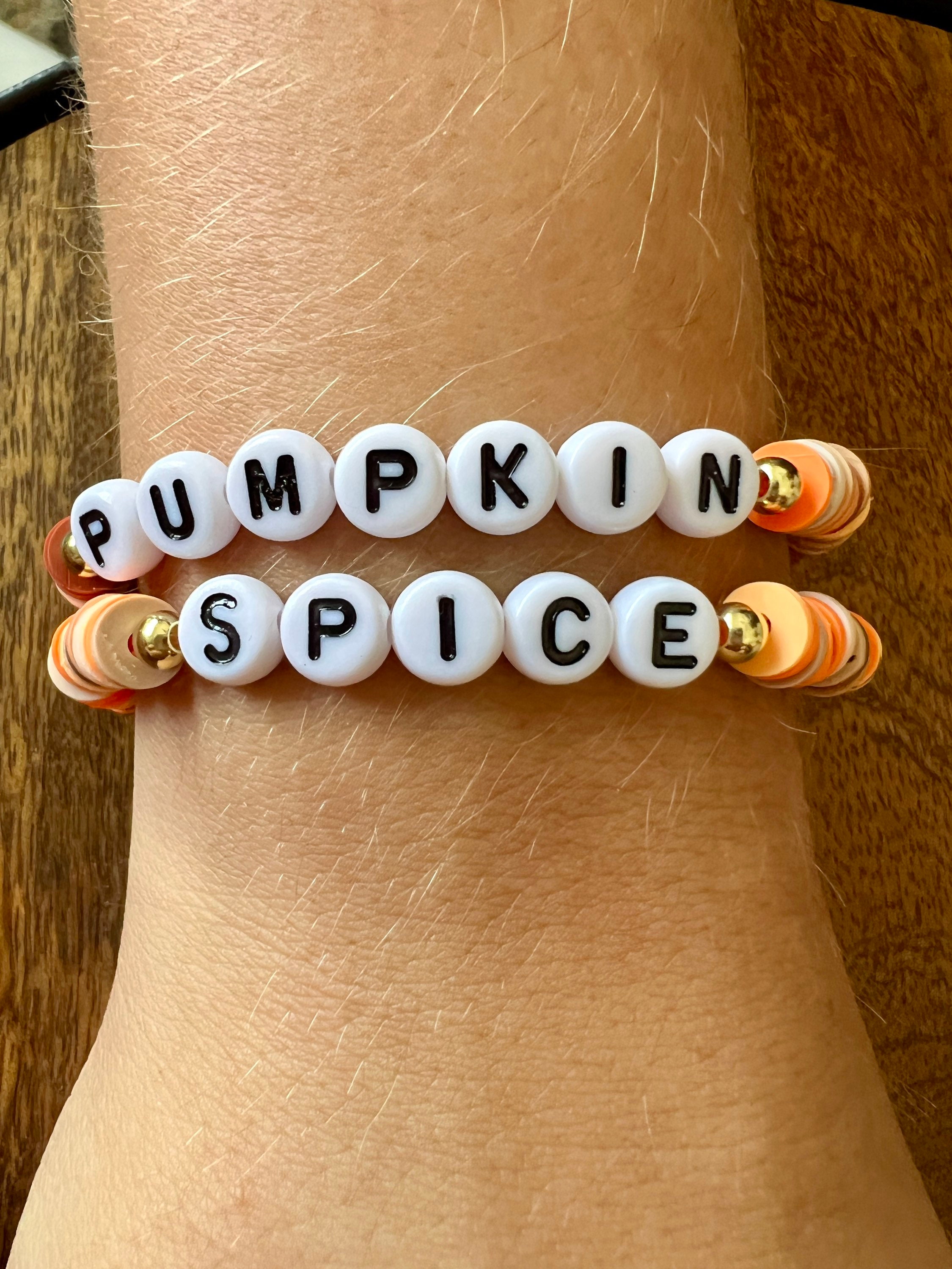 Pumpkin Spice Heishi Bead Bracelet Beaded Bracelet - Etsy