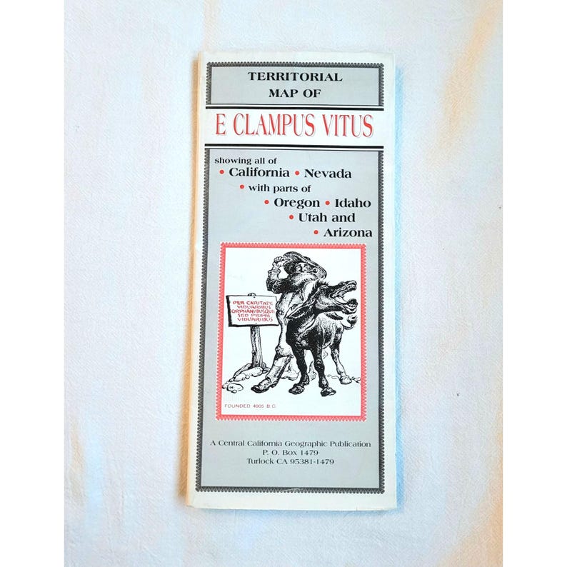 E Clampus Vitus Territorial Map of California Nevada Oregon Utah ...