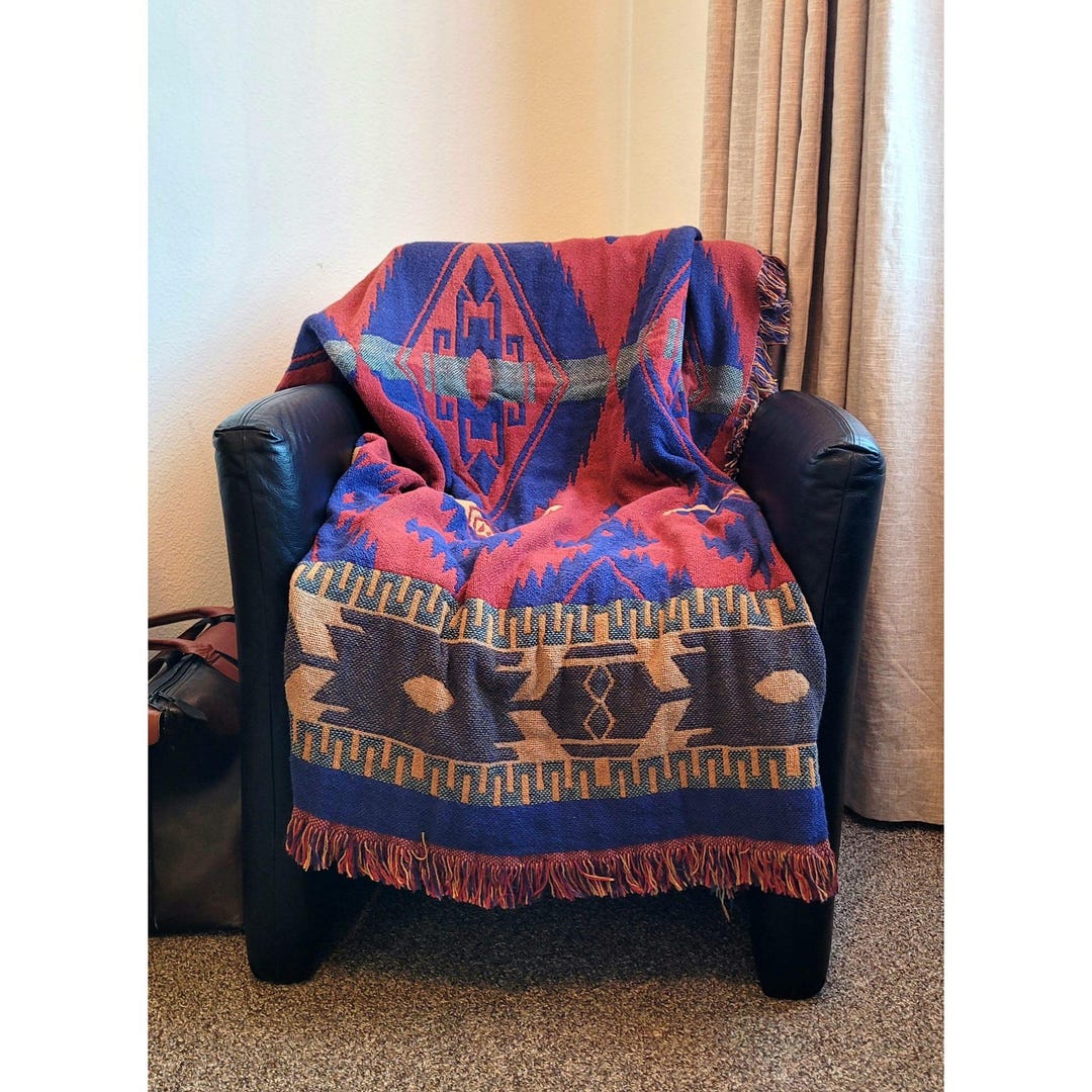 Beacon Style Southwestern Aztec Geometric Throw Blanket 50x70 Cotton ...