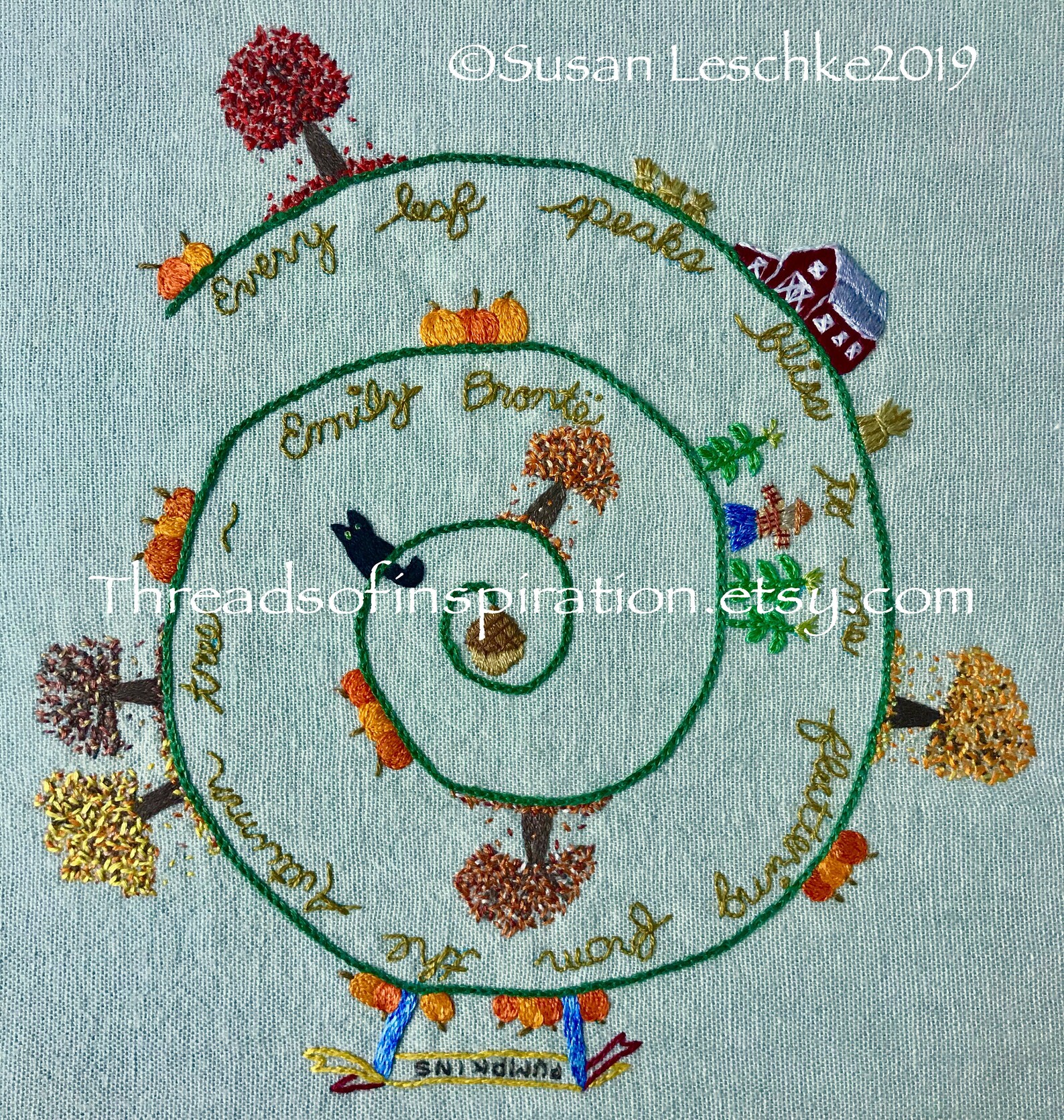 Autumn Trees Embroidery Pattern PDF Instant Download DIY | Etsy