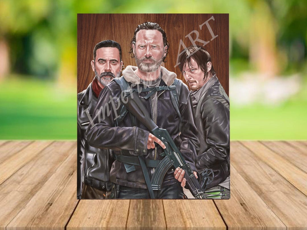 The Walking Dead (rick, Negan, Daryl)personalized Engraved Wooden Sign ...