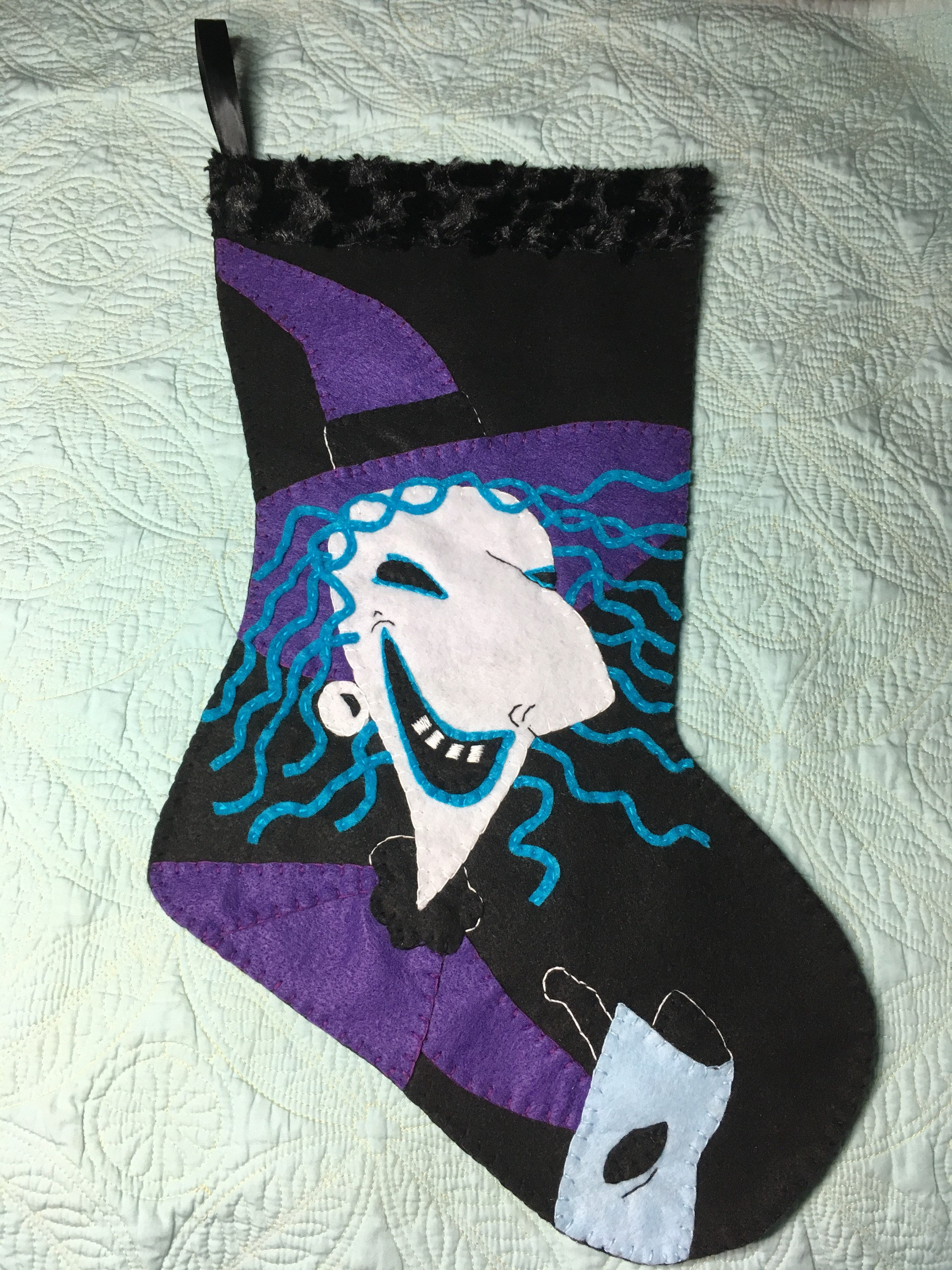 Nightmare before christmas shock inspired christmas stocking | Etsy