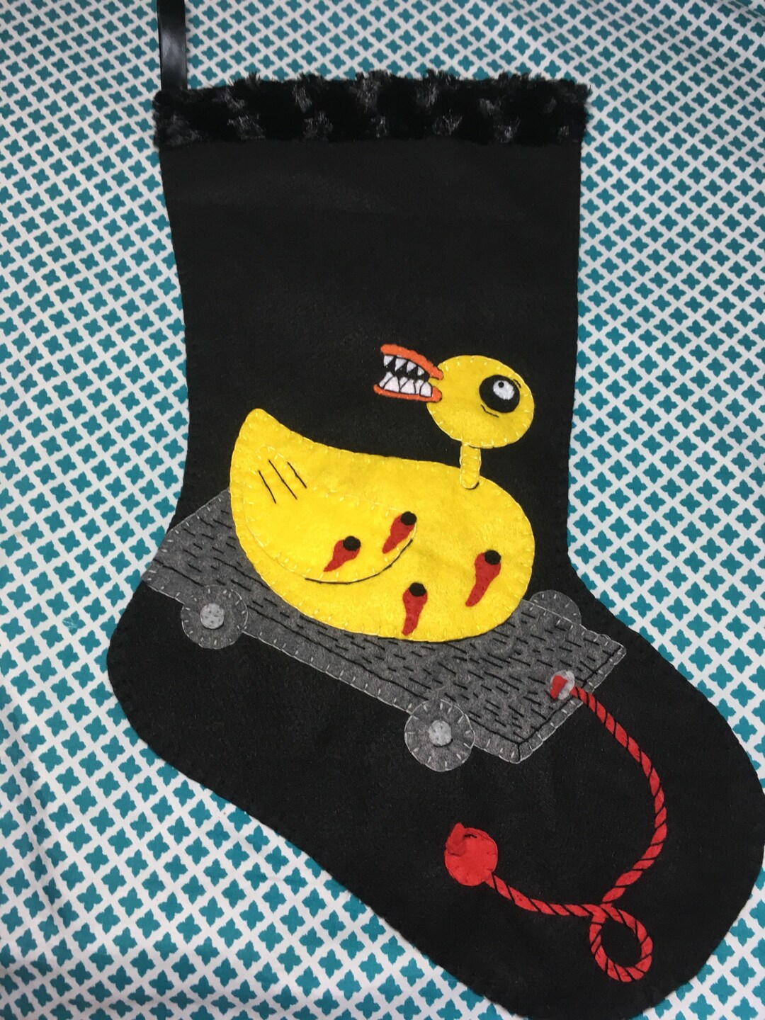 Nightmare Before Christmas Scary Duck Ducky Inspired Christmas Stocking ...