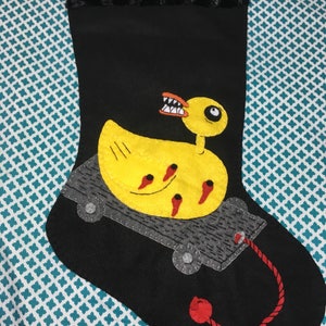 Nightmare Before Christmas Scary Duck Ducky Inspired Christmas Stocking ...