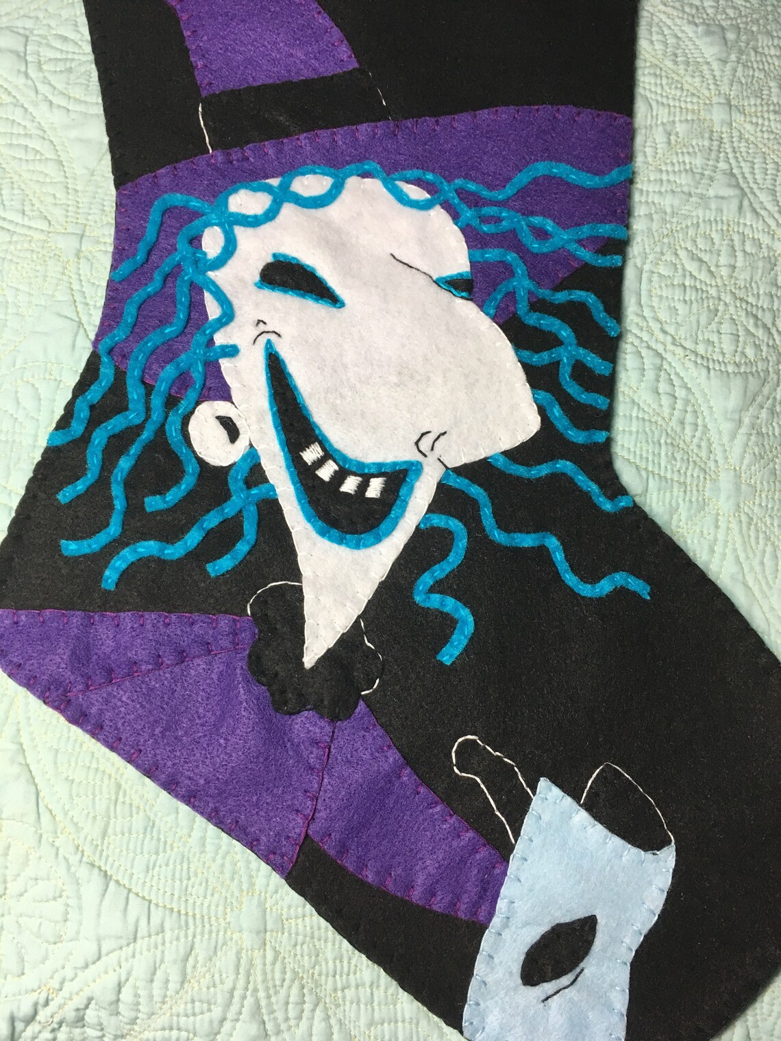 Nightmare Before Christmas Shock Inspired Christmas Stocking | Etsy