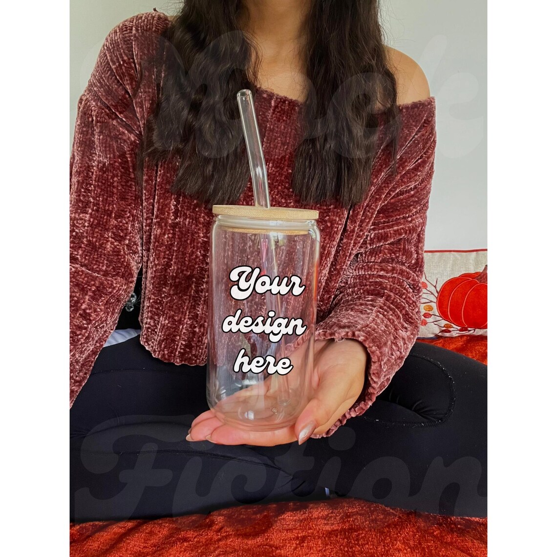 Fall Libbey Glass Mockup, Fall Mockup, Fall Glass Can Mockup, Halloween ...