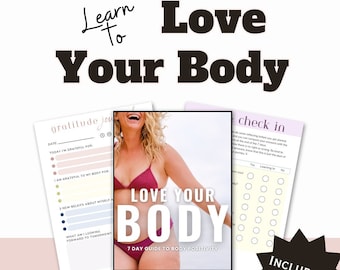 Body Image Workbook, Body Positive Worksheets, Body Acceptance, Healing Journal, Therapy ...