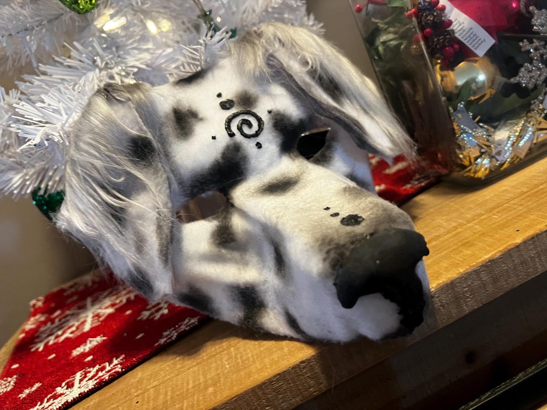Therian Styled Mask/gear Dalmatian Mask With Elastic. - Etsy