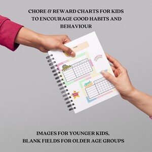 Kids Reward & Chore Chart Bundle, Printable, Editable, Daily Routine ...