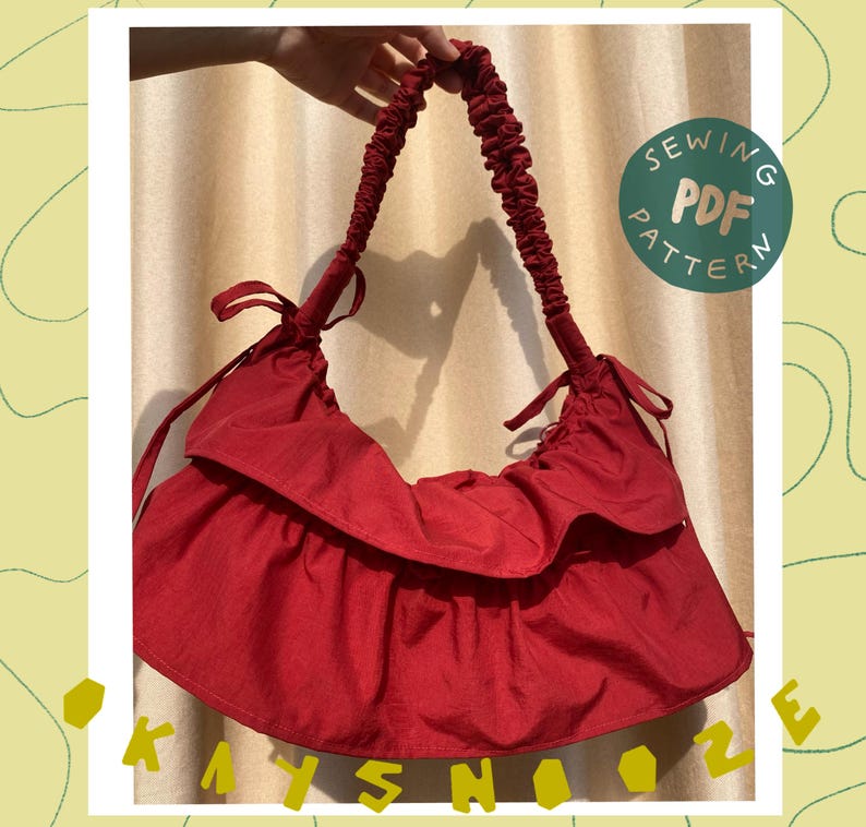 The Ruffle Bag Digital Download Pattern || Adjustable Crossbody ...