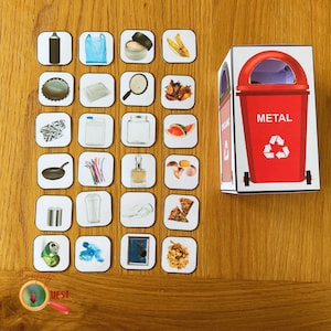 Waste Sorting Printable, Recycling Game, Earth Day Activity, Preschool ...