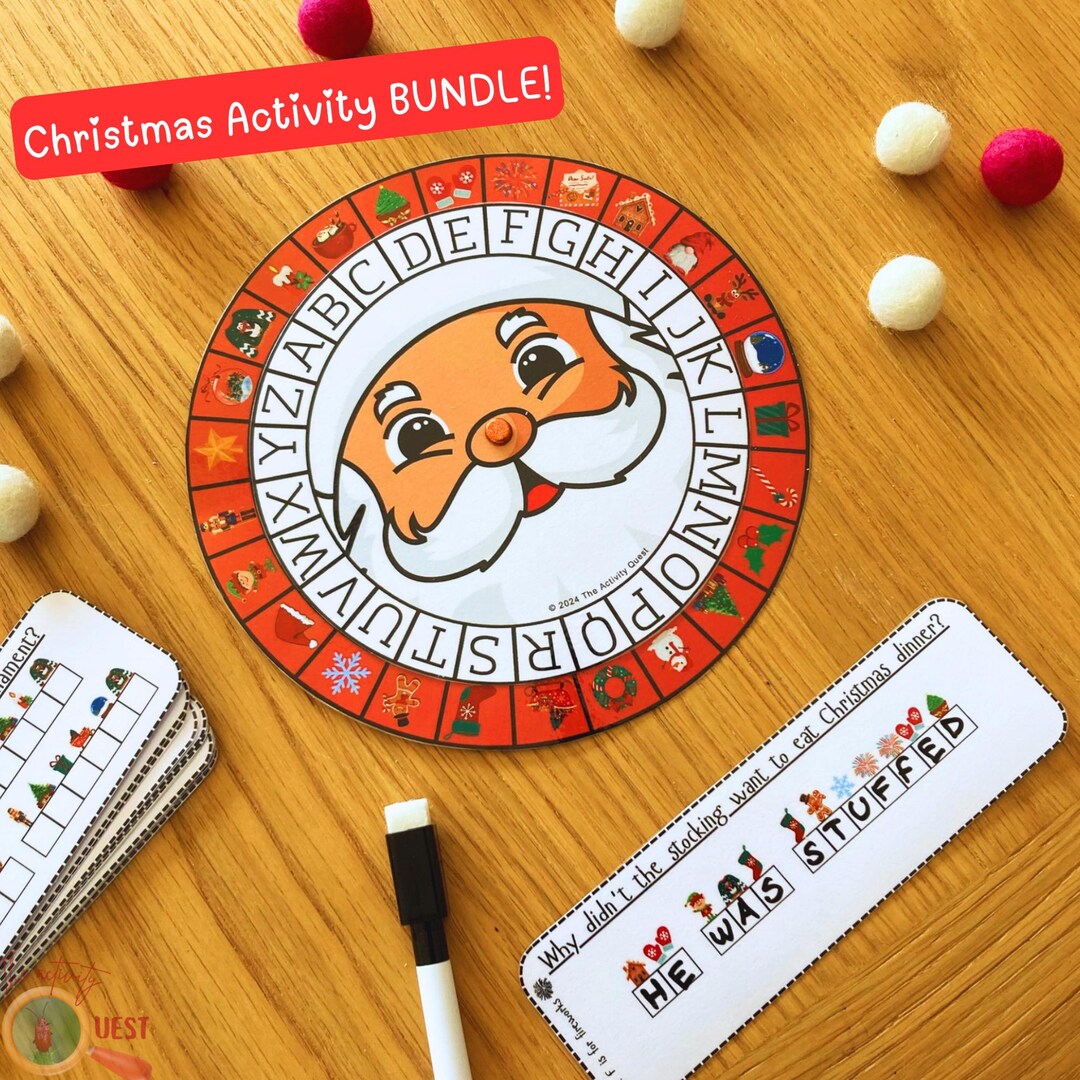 Christmas Activity Printable BUNDLE for Kids, Cipher Wheel, Building ...