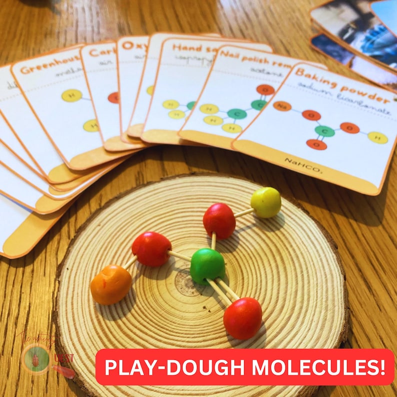 Play-dough MOLECULES Printables for Kids, Science STEM Resources for ...