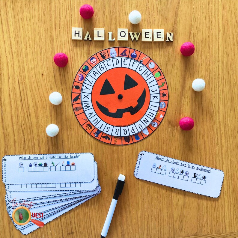 Halloween Secret Code Wheel Printable Game for Kids, Decoder Reveal ...