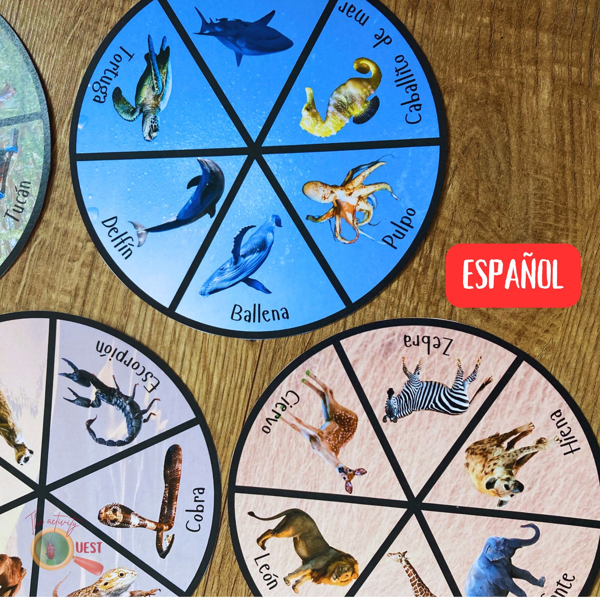 Animal Habitats Learning Wheels Spanish Printable, Nature Biomes ...