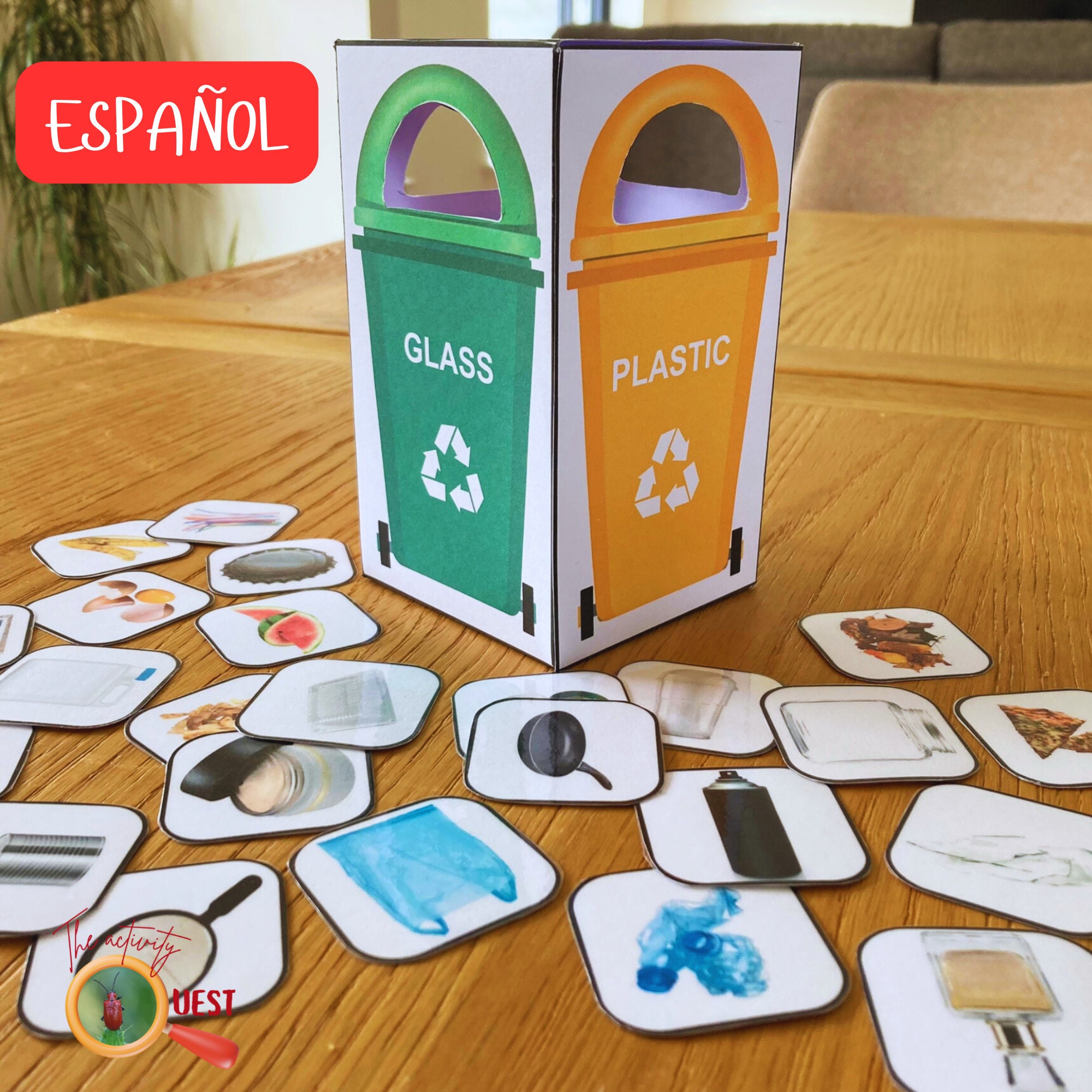 Waste Sorting Spanish Printable, Recycling Earth Day Activity ...