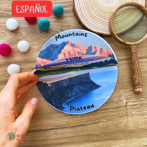 14 Types of Landforms Kids Printable Spanish Activity, Flip Book Land ...