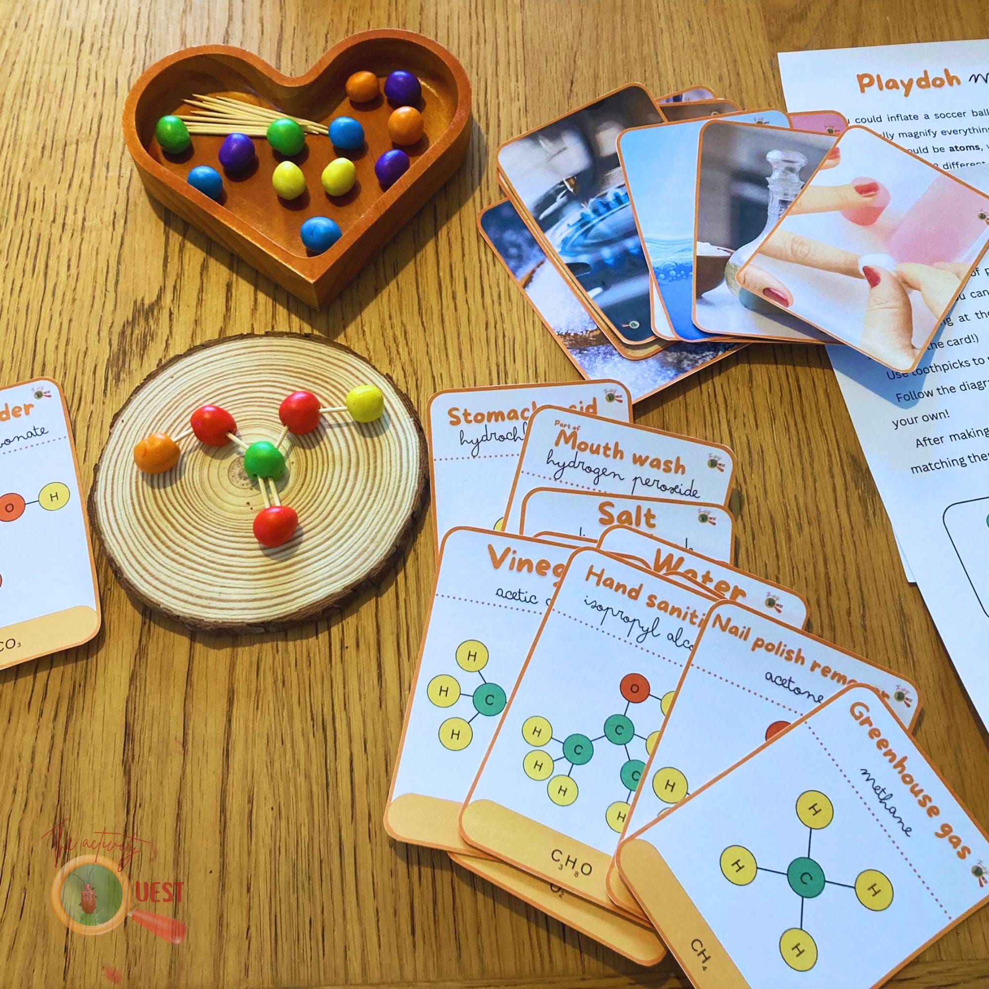 Play-dough MOLECULES Printables for Kids, Science STEM Resources for ...