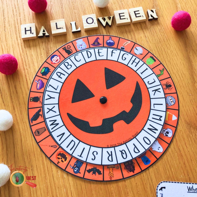 Halloween Secret Code Wheel Printable Game for Kids, Decoder Reveal ...