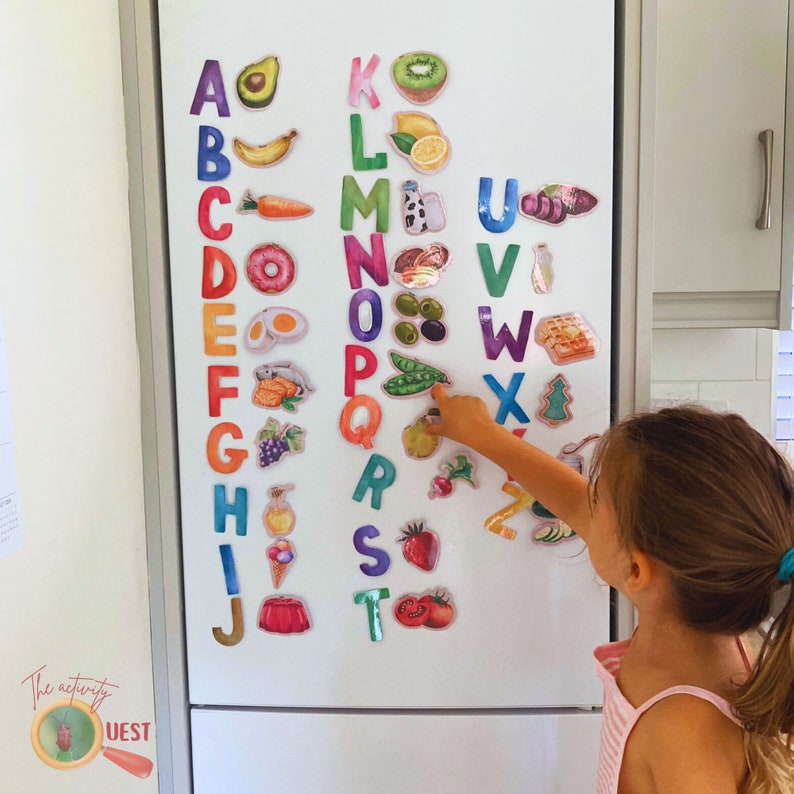 Alphabet Food Magnet Activity Printable, Breakfast Lunch Dinner ...