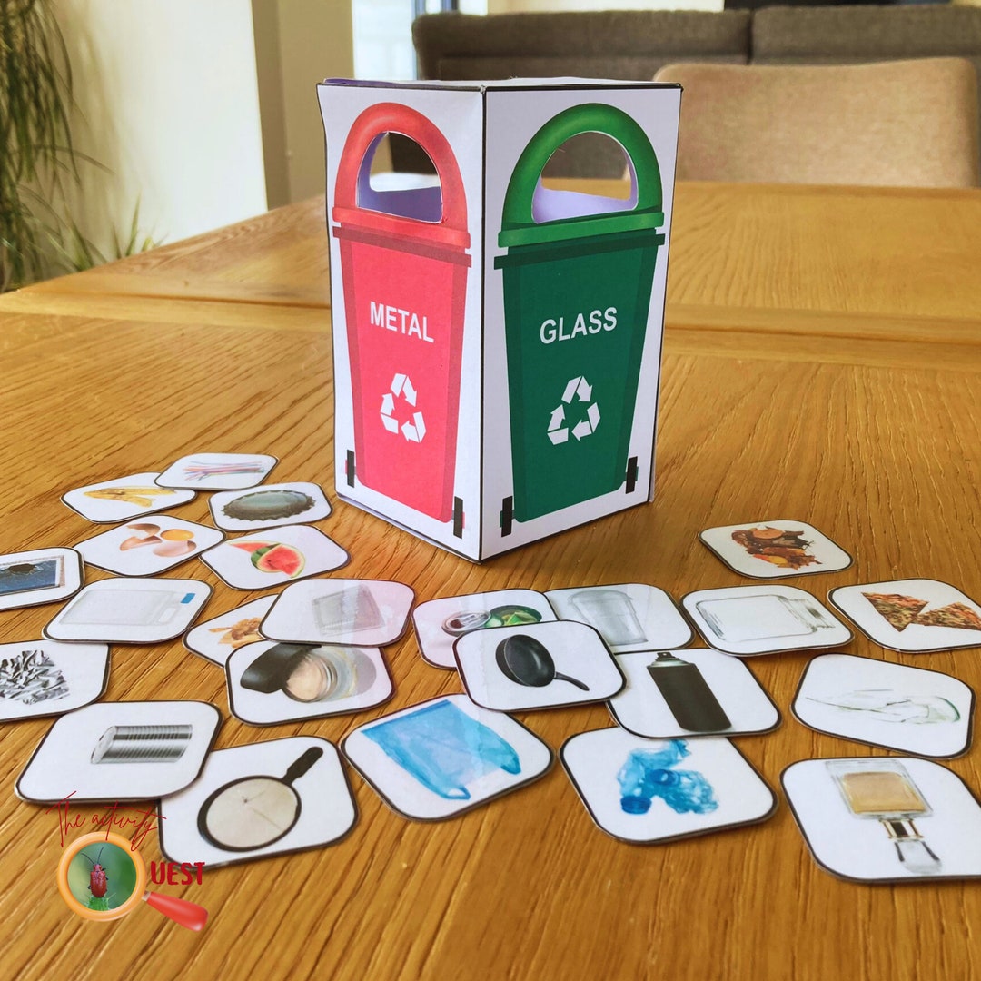 Waste Sorting Printable, Recycling Game, Earth Day Activity, Preschool ...