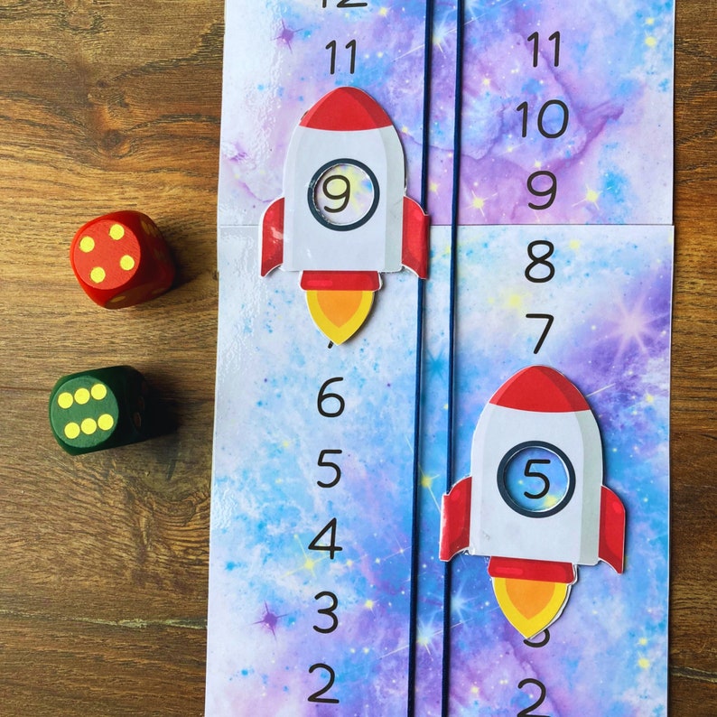 Rocket Race Game Printable, Solar System Printable, Outer Space for ...
