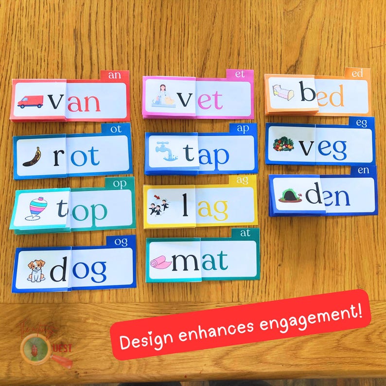 CVC Words Flipbooks for Kids, Learning to Read Supplies for Children ...