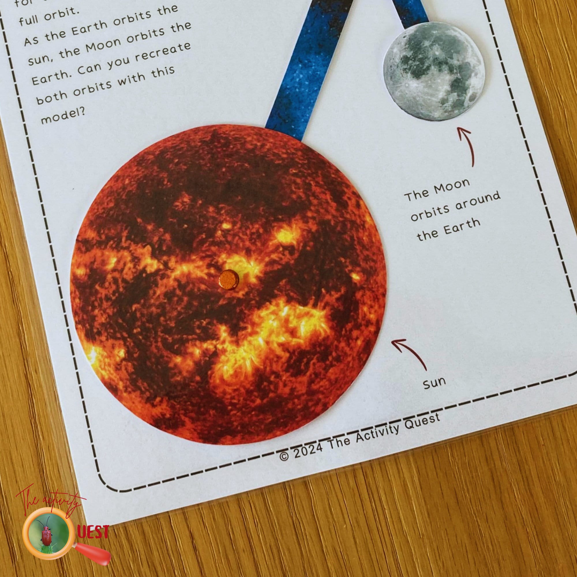 Lunar-earth Orbit Model Printable, Solar System Busy Book Page, Planets ...