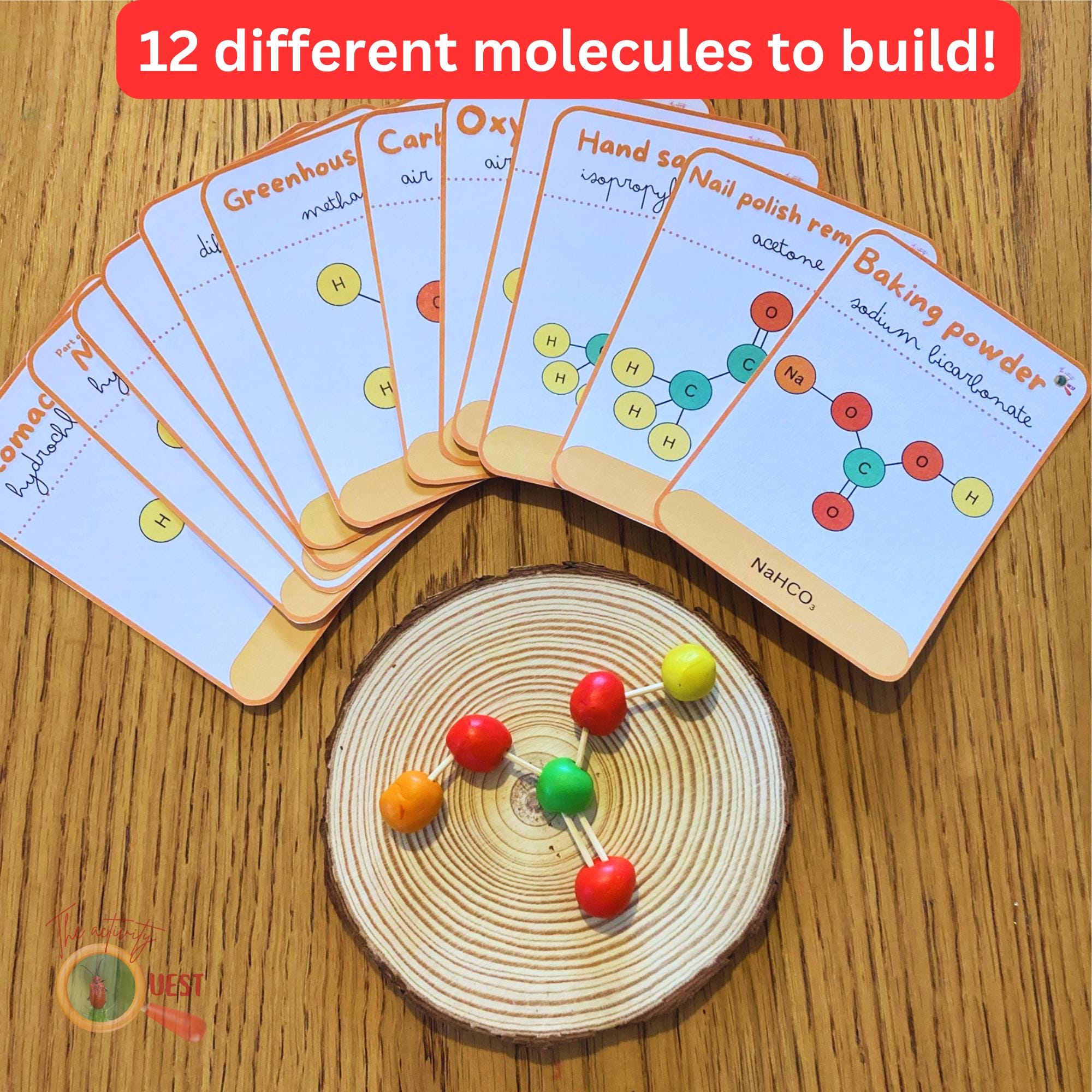 Play-dough MOLECULES Printables for Kids, Science STEM Resources for ...