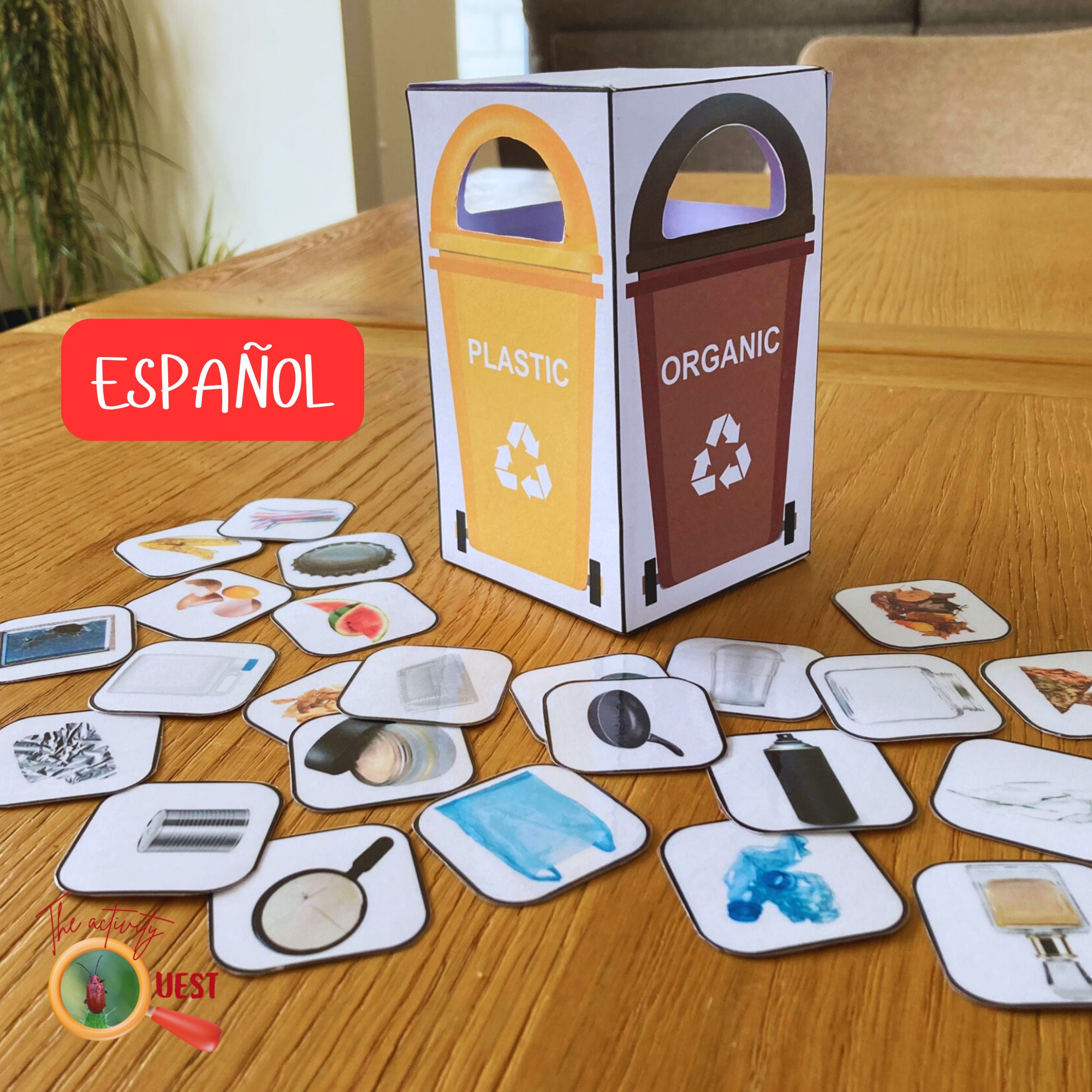 Waste Sorting Spanish Printable, Recycling Earth Day Activity ...